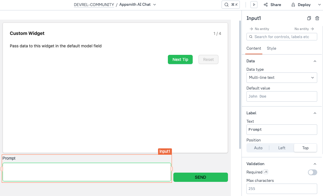 Building a Chat Interface to Use with Any AI | Appsmith Community Portal